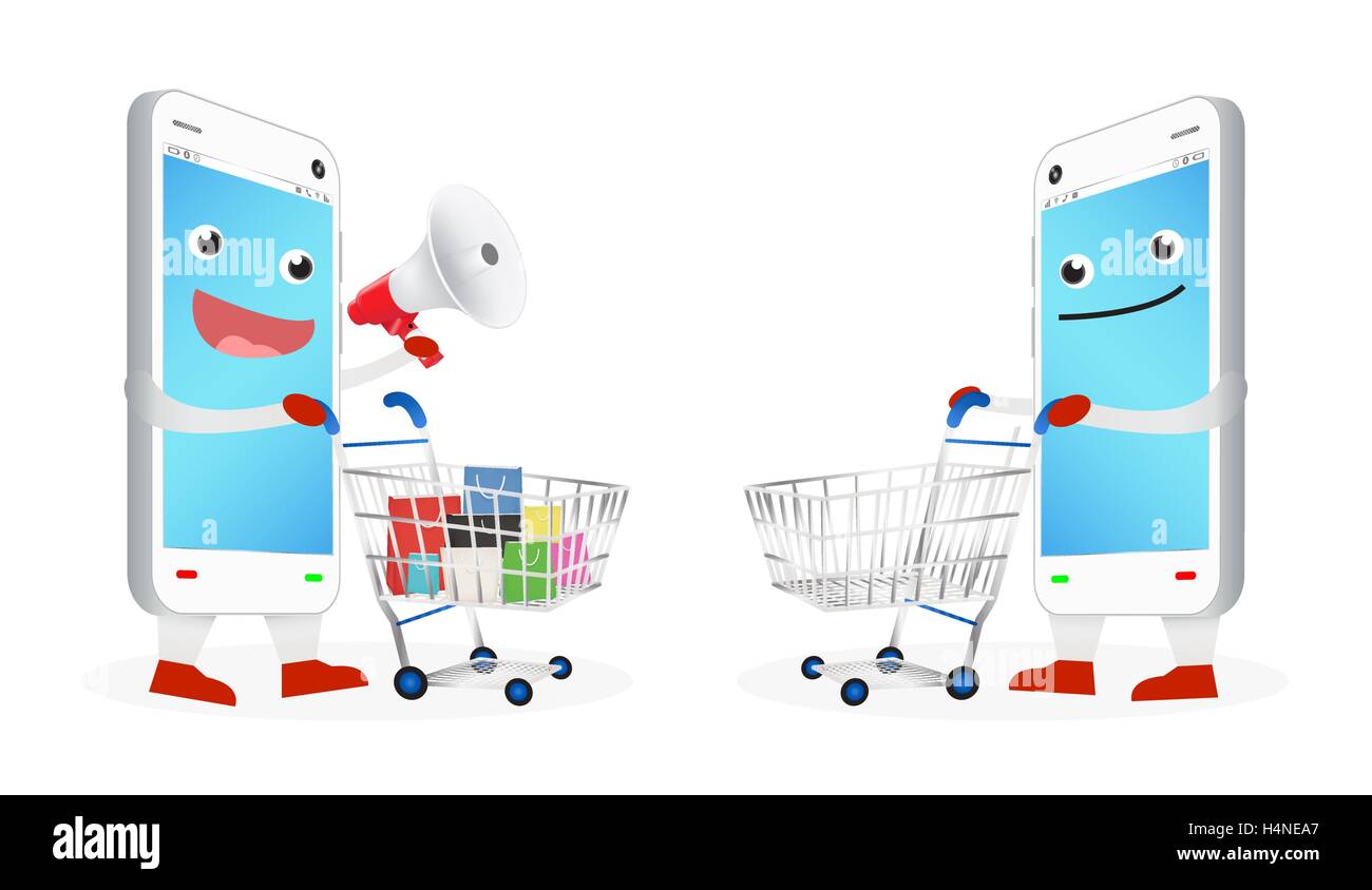 Online shopping concept over Stock Vector Images - Alamy