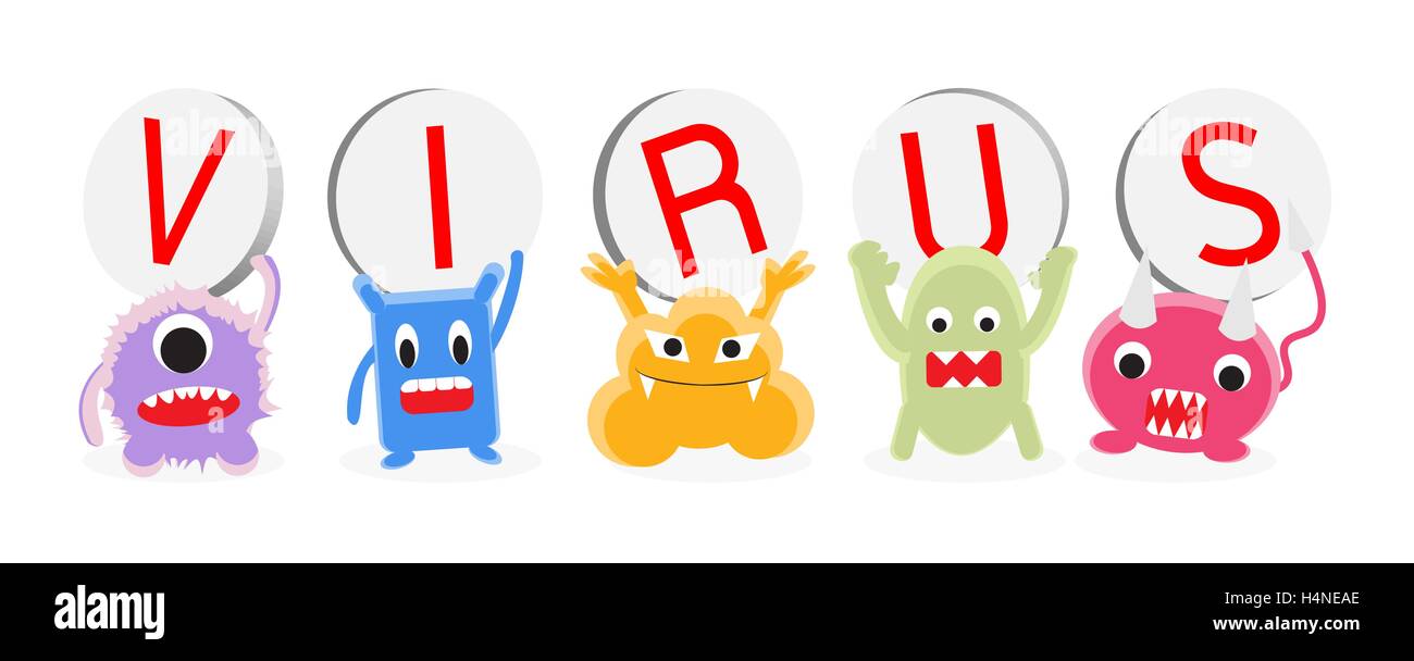 virus cartoon character set vector Stock Vector Image & Art - Alamy