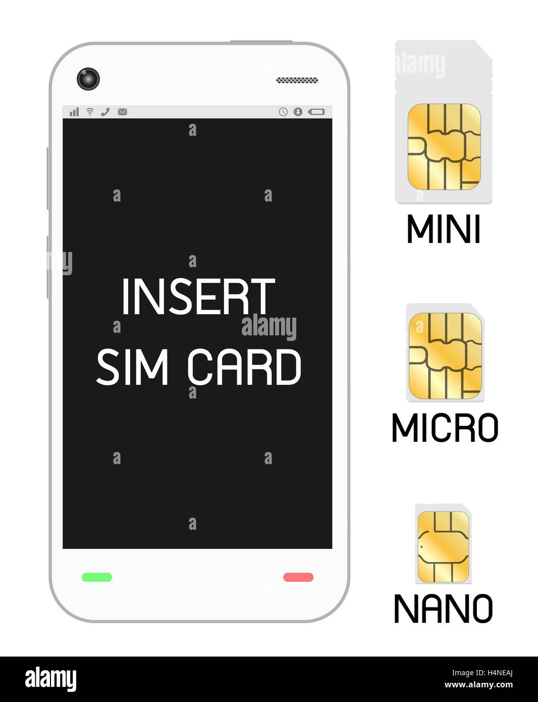 smartphone with sim card Stock Vector Image & Art - Alamy