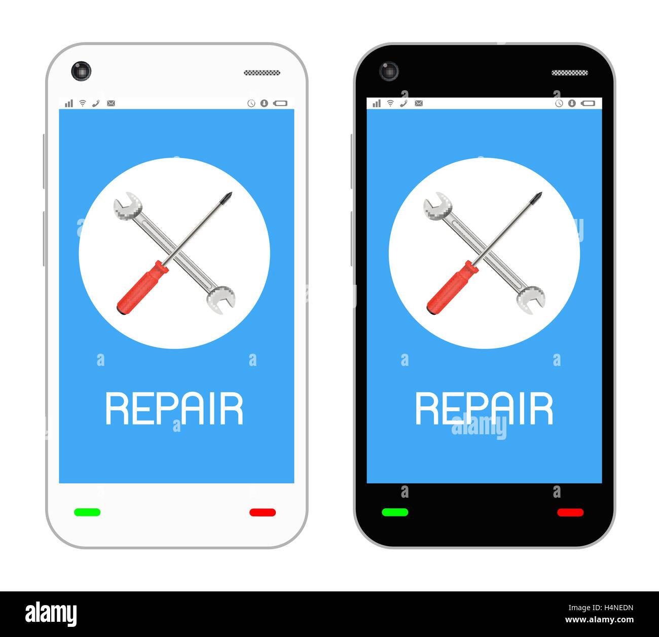 repair logo on smartphone screen Stock Vector Image & Art - Alamy