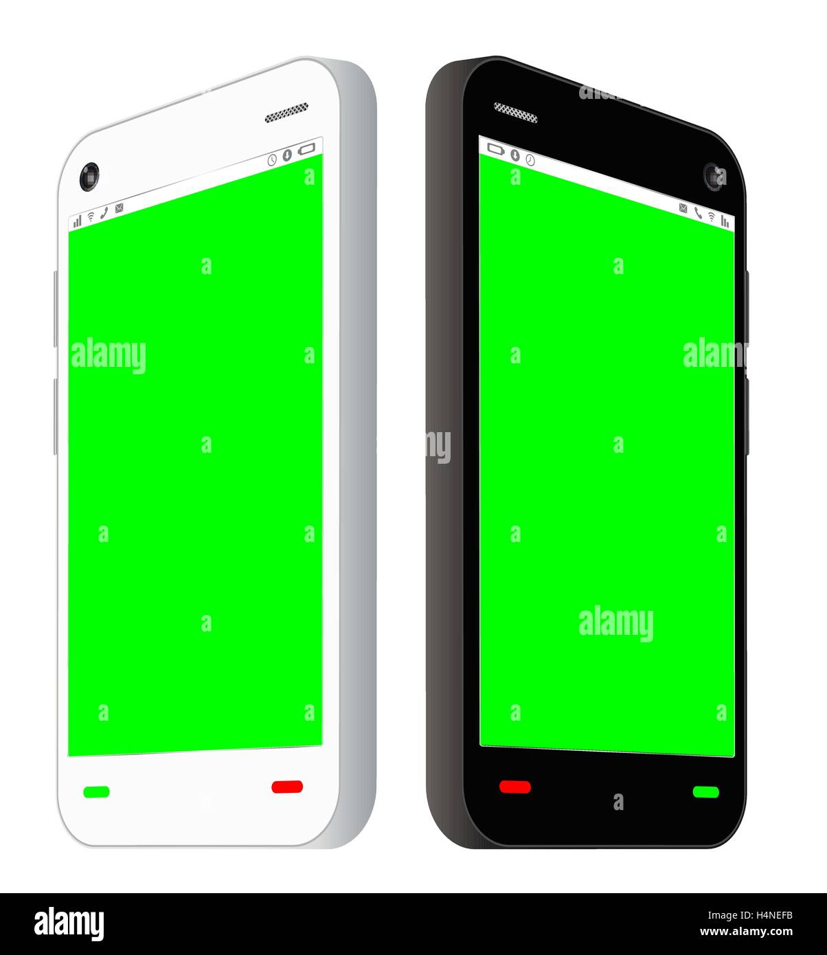 Phone green mock up Cut Out Stock Images & Pictures - Alamy
