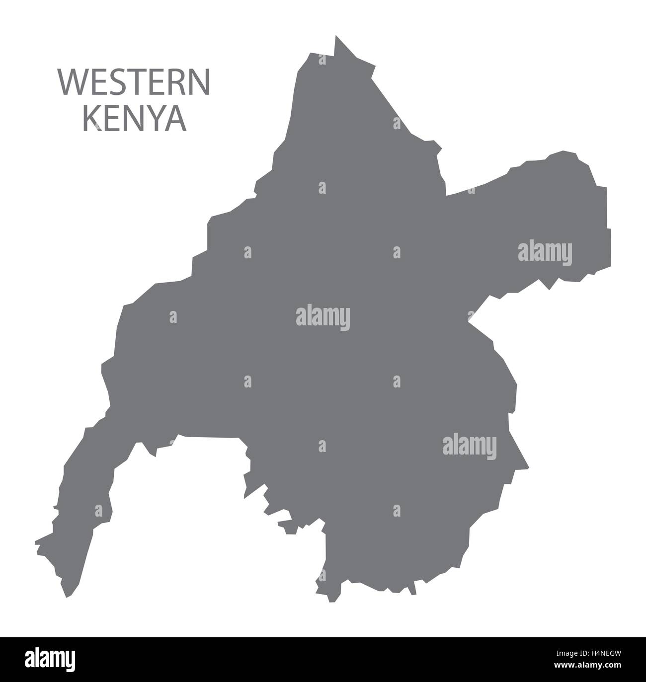 Western Kenya Map grey Stock Vector Image & Art - Alamy