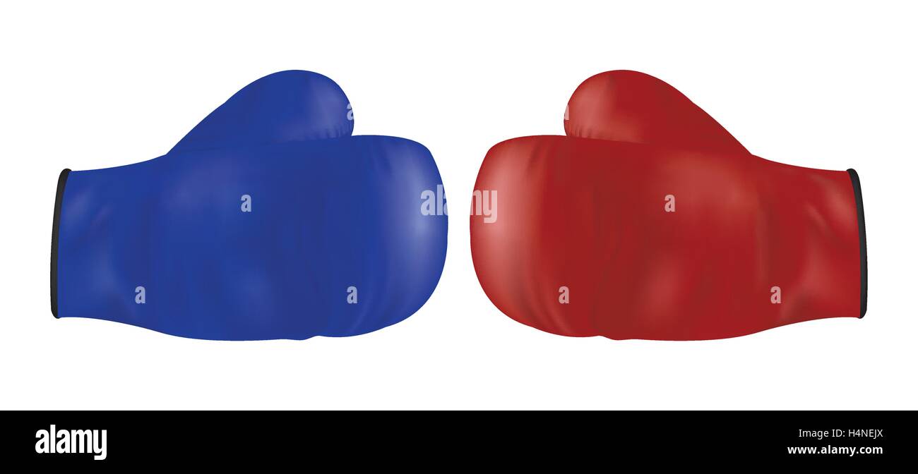 red and blue boxing glove Stock Vector Image & Art - Alamy