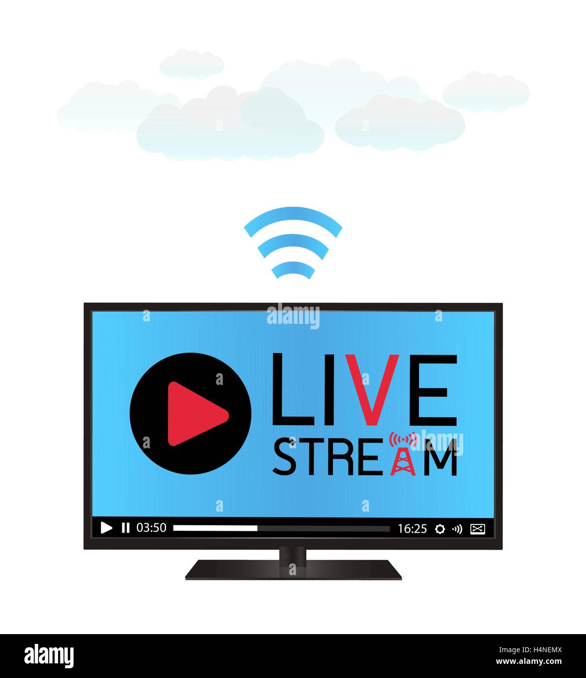 smart television using a live stream Stock Vector Image & Art - Alamy