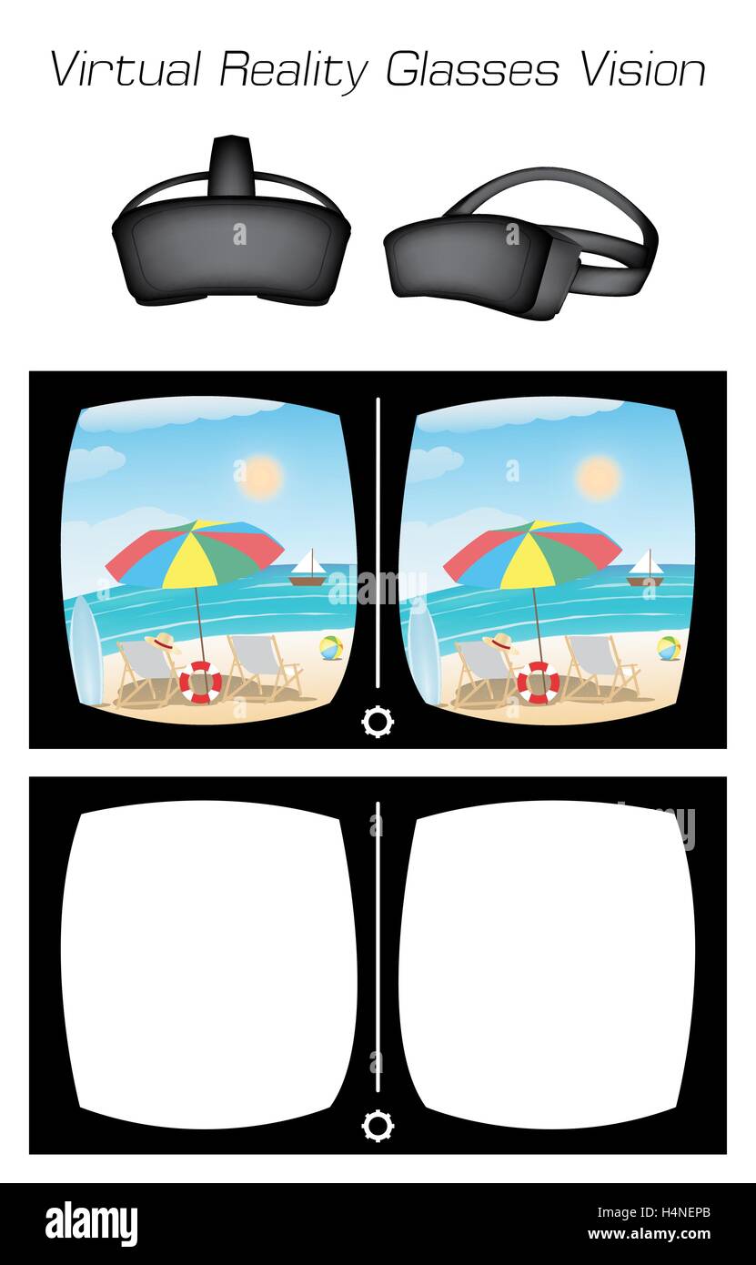 Front view virtual reality Stock Vector Images - Alamy