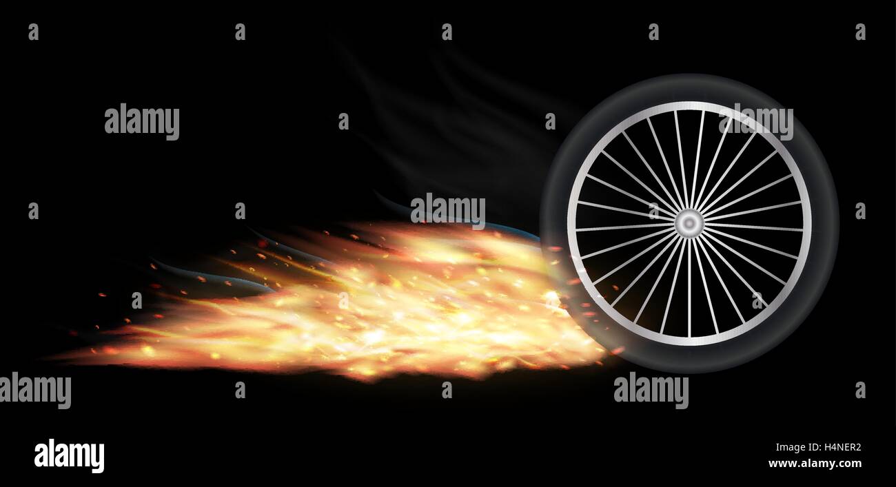 Burning wheel hi-res stock photography and images - Alamy