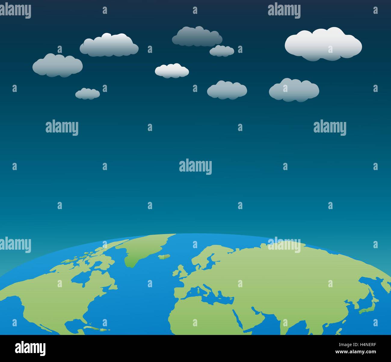 The world with clouds background Stock Vector Image & Art - Alamy