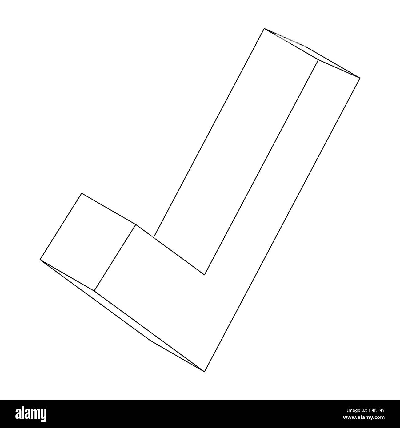 Check mark icon, isometric 3d style Stock Vector Image & Art - Alamy