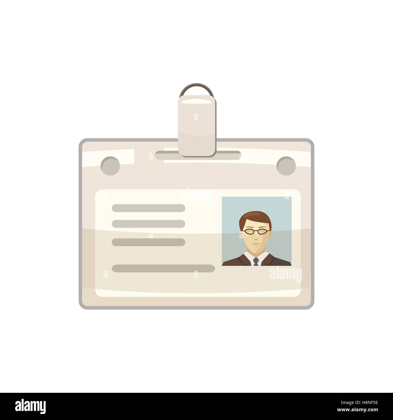 Identification card icon, cartoon style Stock Vector Image & Art - Alamy