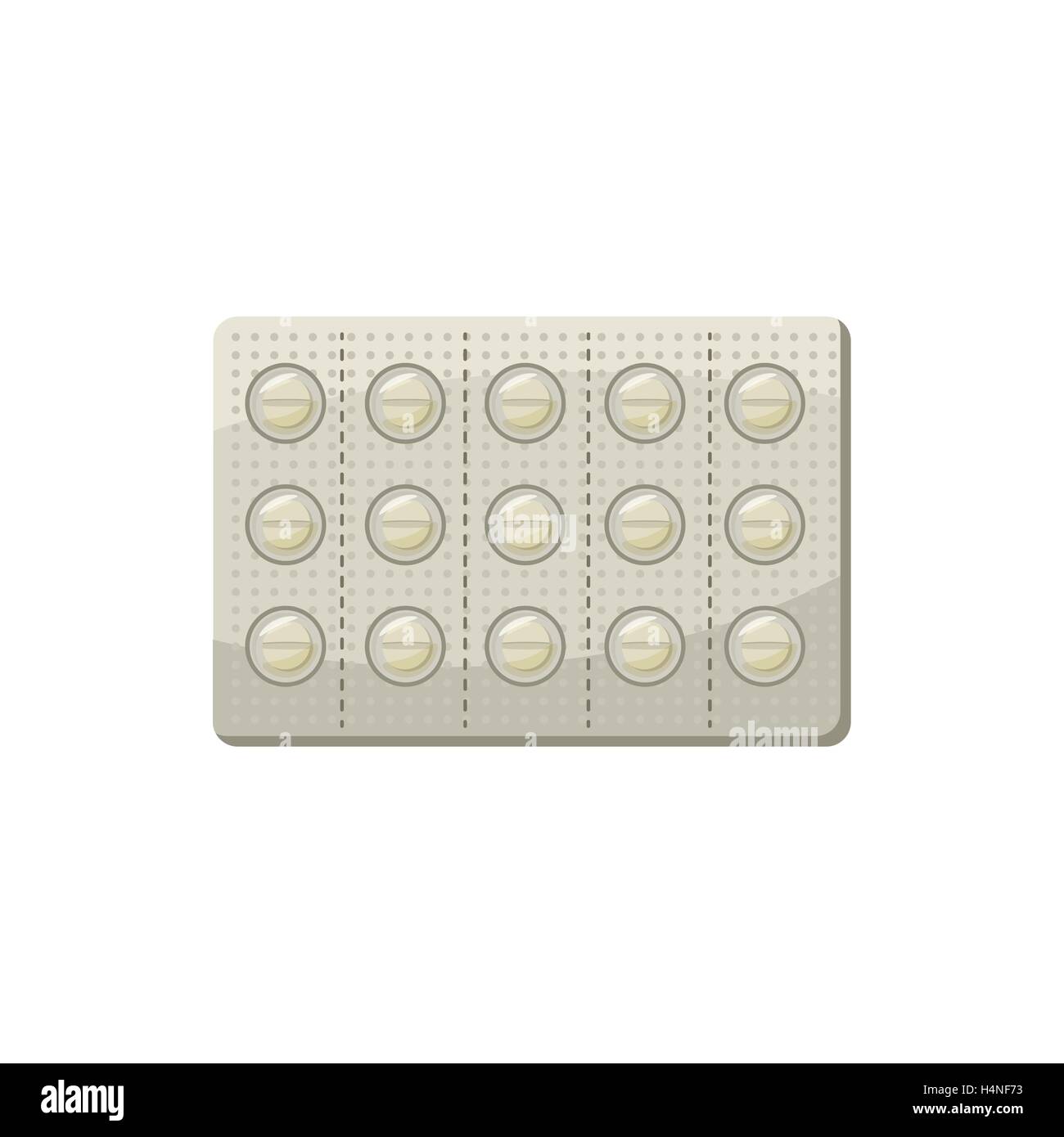 Round pills in a blister pack icon, cartoon style Stock Vector Image ...