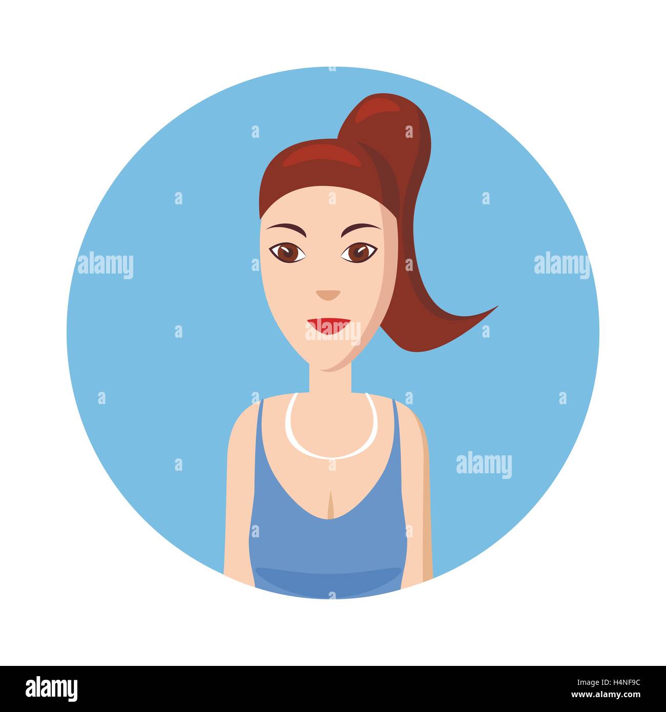 Girl avatar icon, cartoon style Stock Vector Image & Art - Alamy