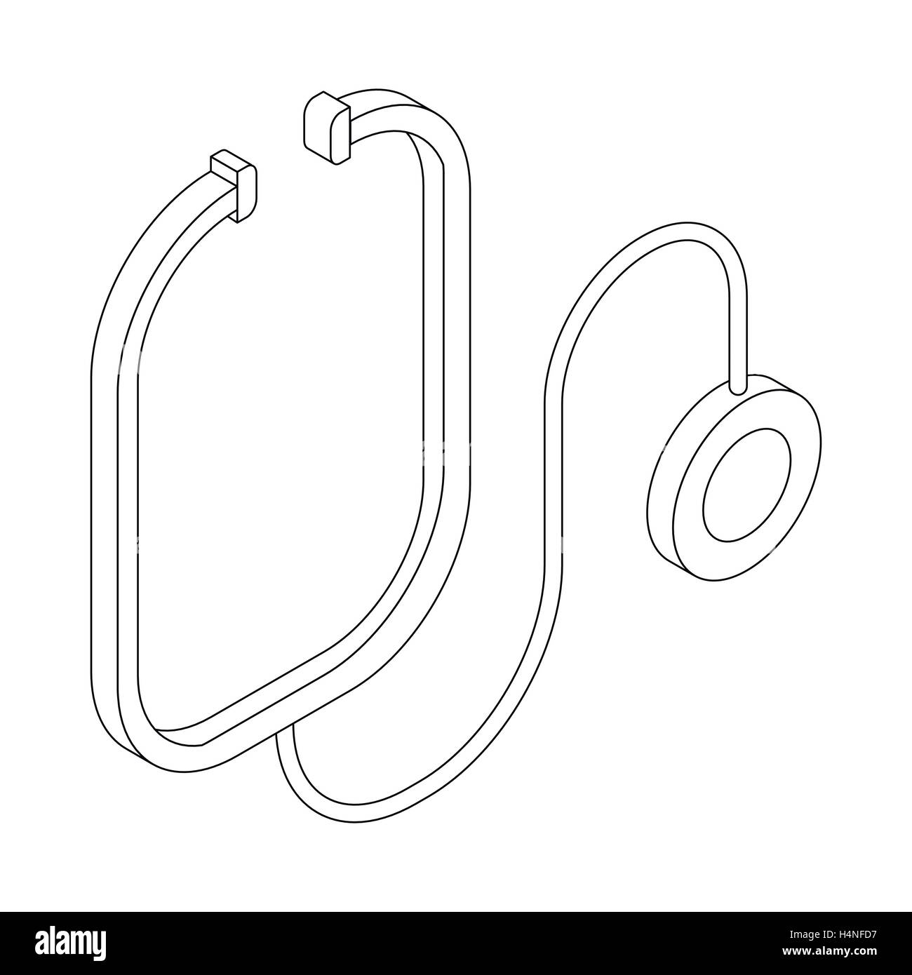 Stethoscope icon, isometric 3d style Stock Vector Image & Art - Alamy