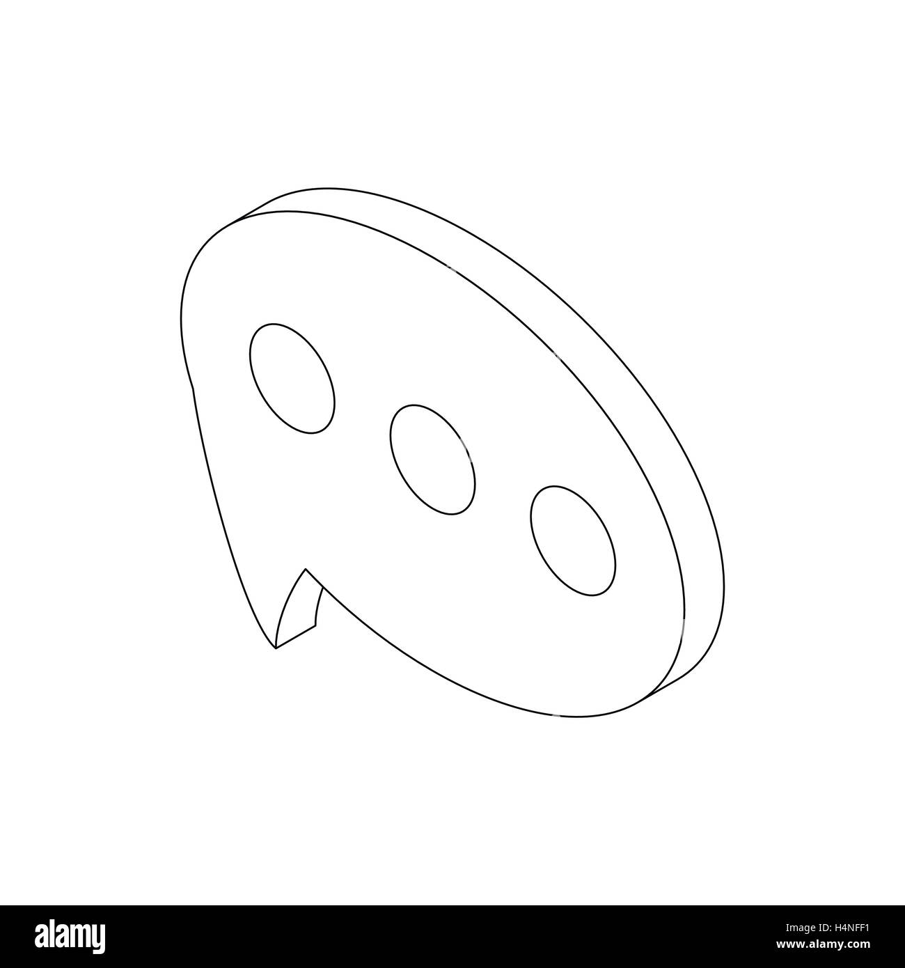Speech bubble icon isometric Black and White Stock Photos & Images - Alamy