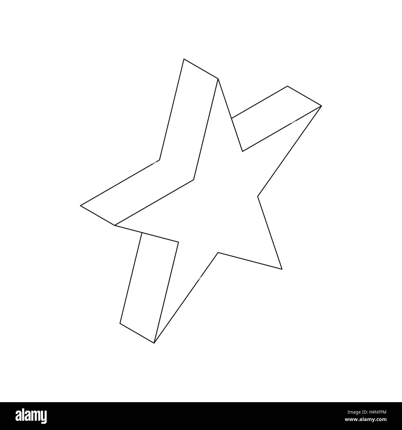 Star icon, isometric 3d style Stock Vector Image & Art - Alamy