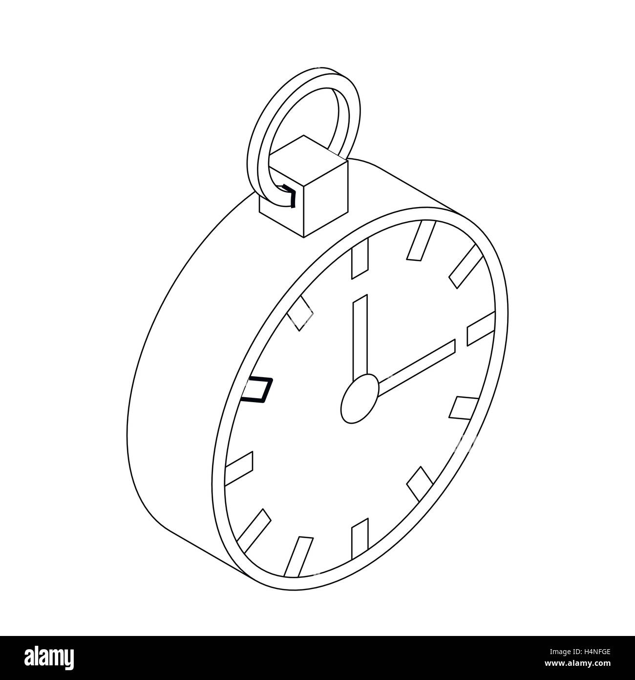 Timer icon, isometric 3d style Stock Vector Image & Art - Alamy