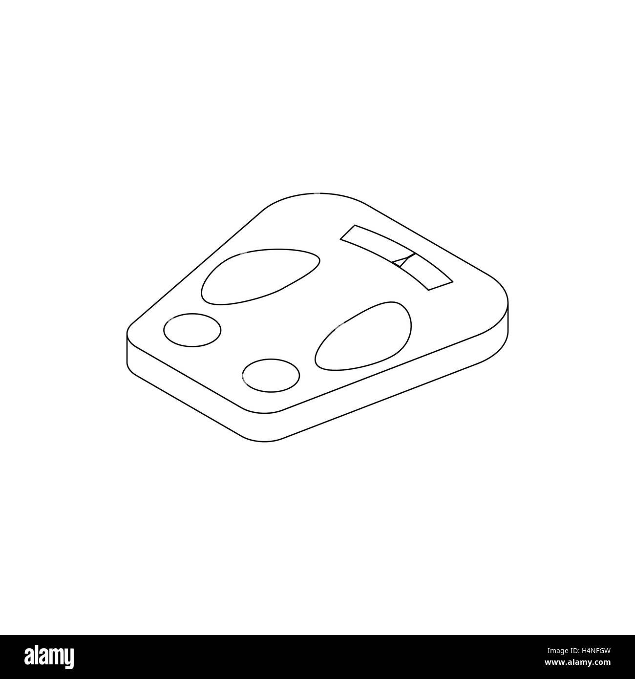 Weight scale icon, isometric 3d style Stock Vector Image & Art - Alamy