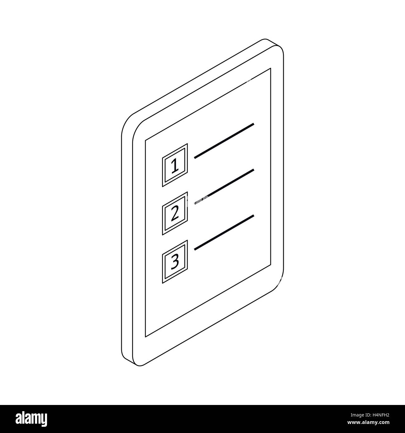 Check list icon, isometric 3d style Stock Vector Image & Art - Alamy