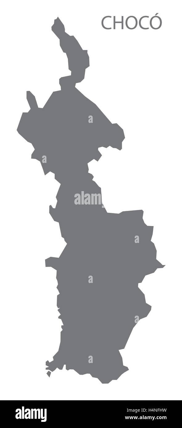 Choco Colombia Map in grey Stock Vector Image & Art - Alamy