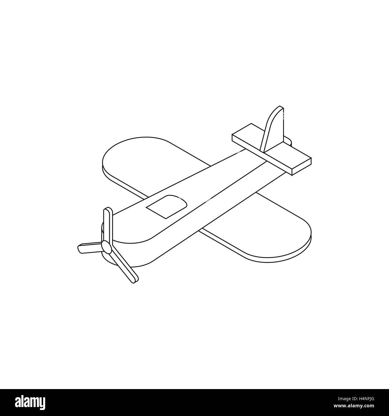 Airplane isometric design plane Black and White Stock Photos & Images ...