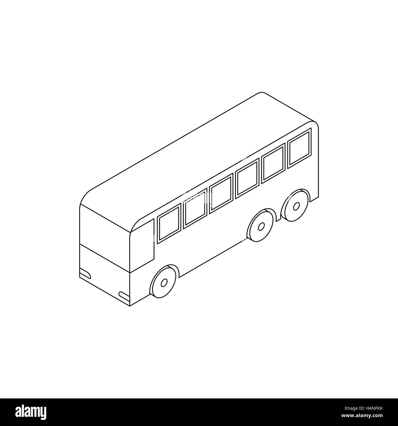 Bus icon, isometric 3d style Stock Vector Image & Art - Alamy