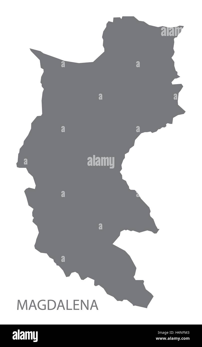 Magdalena Colombia Map in grey Stock Vector Image & Art - Alamy