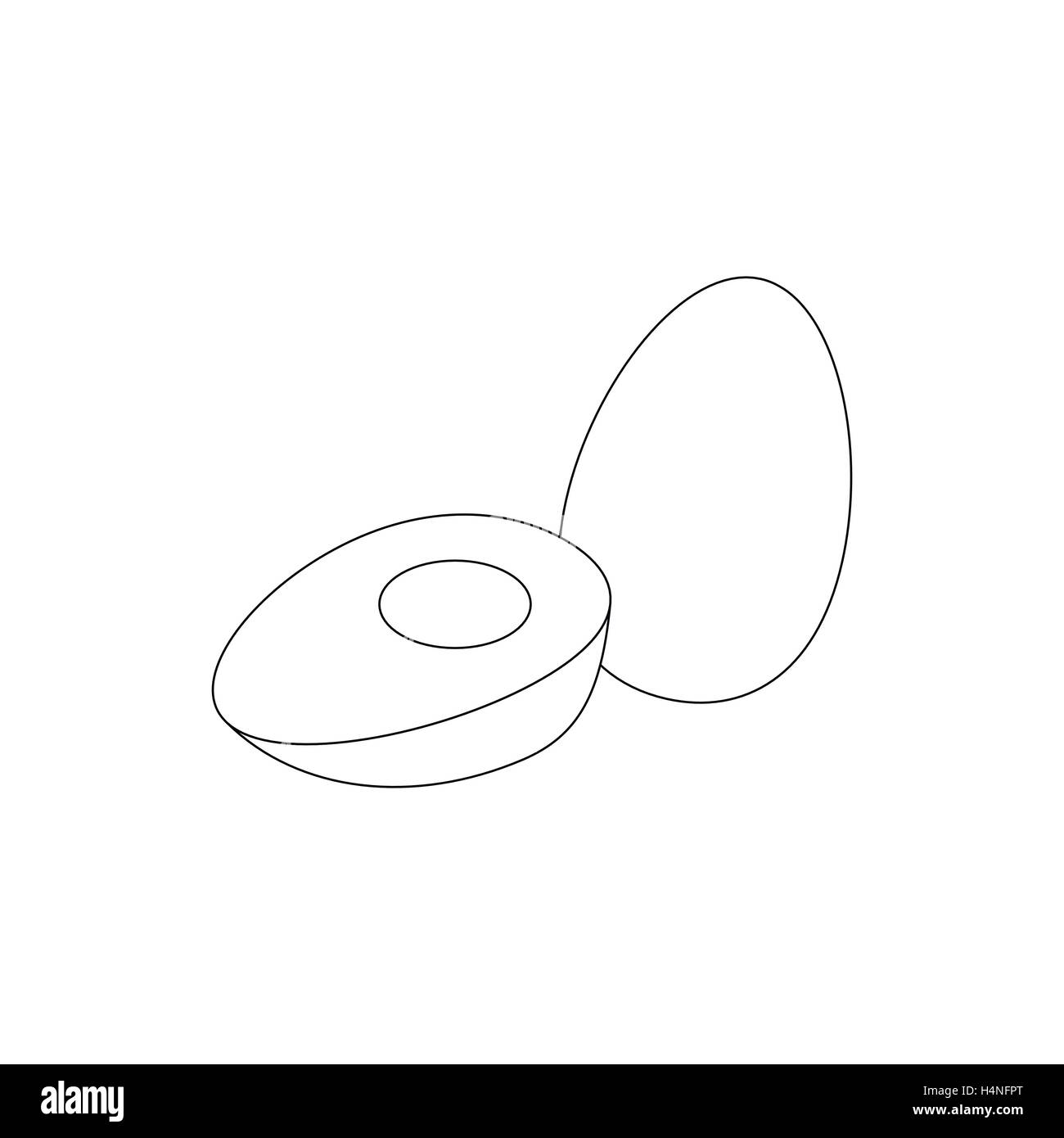 Boiled egg icon isometric Stock Vector Images - Alamy