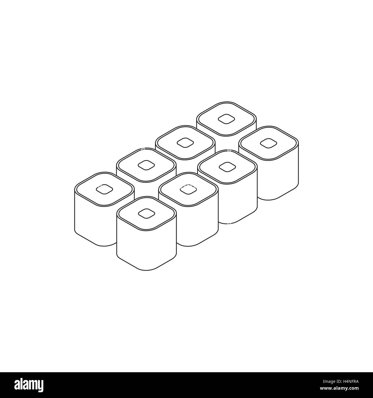 Tuna maki sushi roll Black and White Stock Photos & Images - Alamy