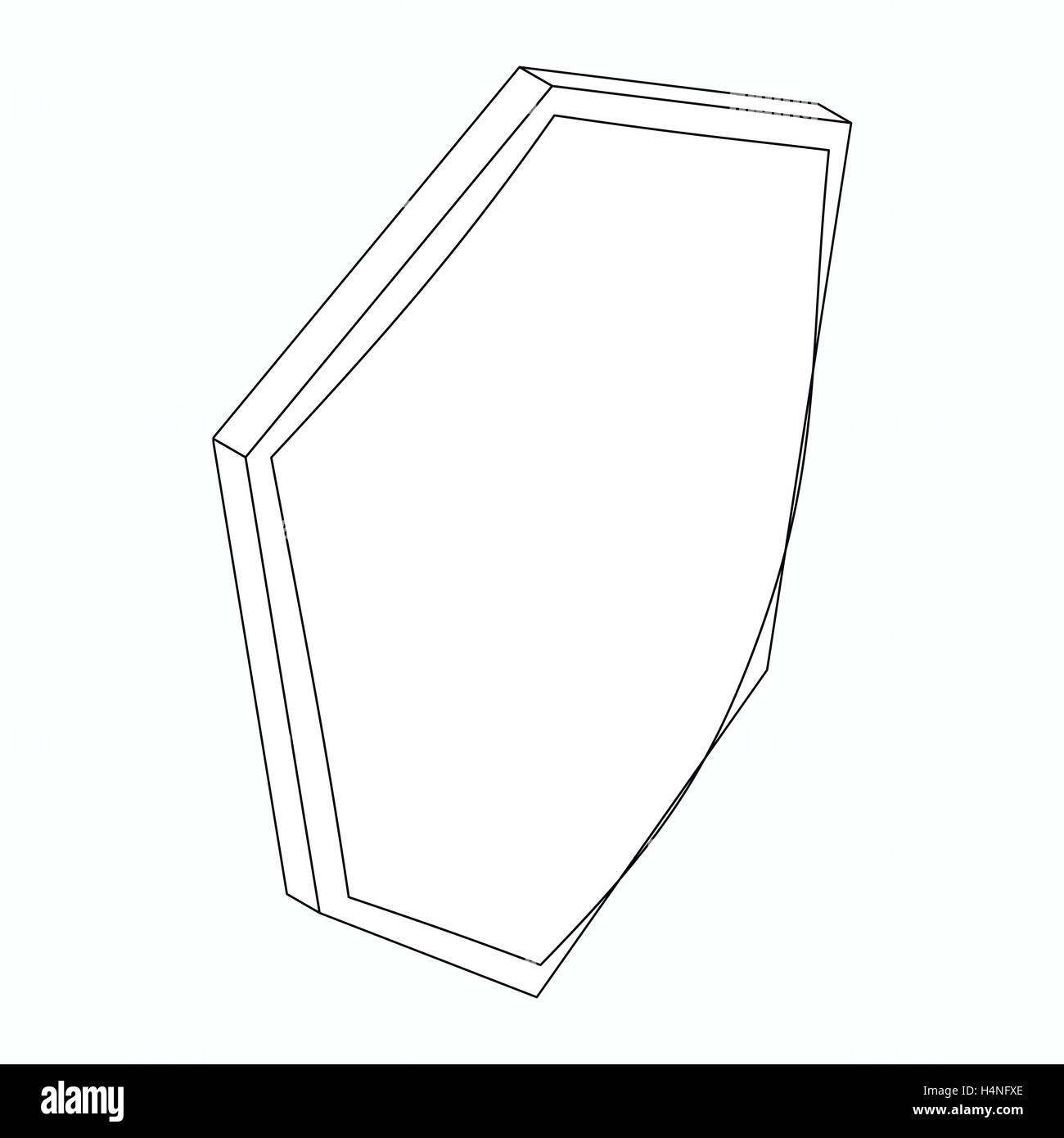 Shield icon, isometric 3d style Stock Vector Image & Art - Alamy