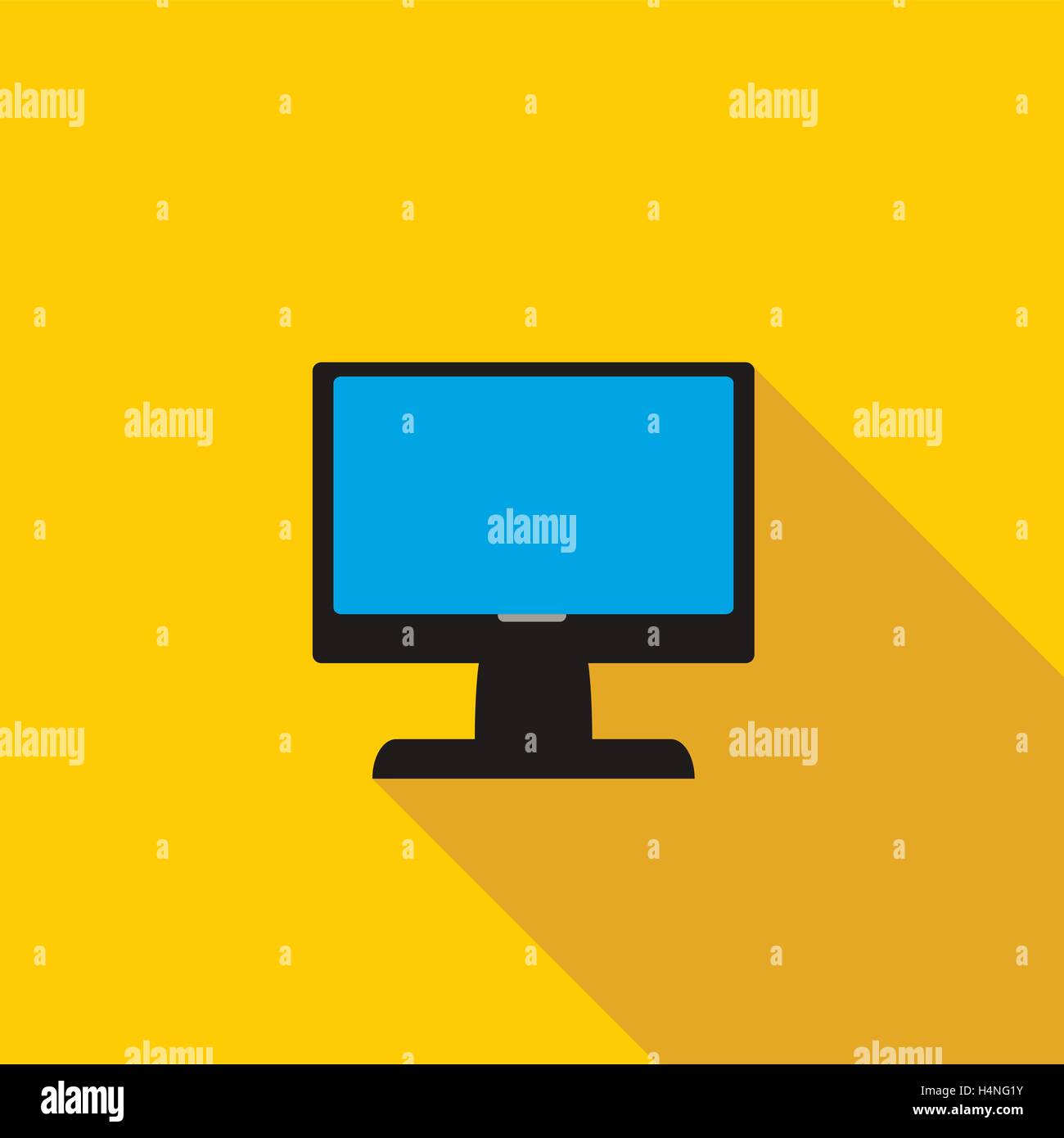 Blank computer monitor icon, flat style Stock Vector Image & Art - Alamy