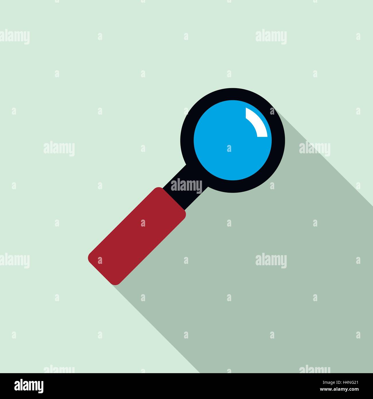Magnifier icon, flat style Stock Vector Image & Art - Alamy