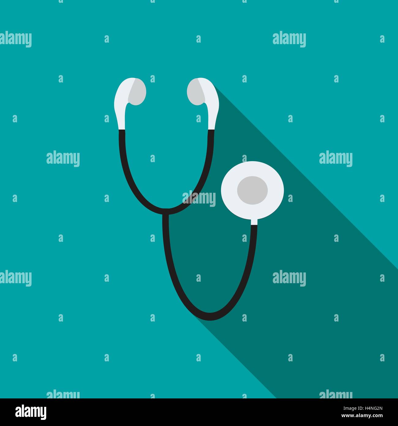 Phonendoscope icon, flat style Stock Vector Image & Art - Alamy