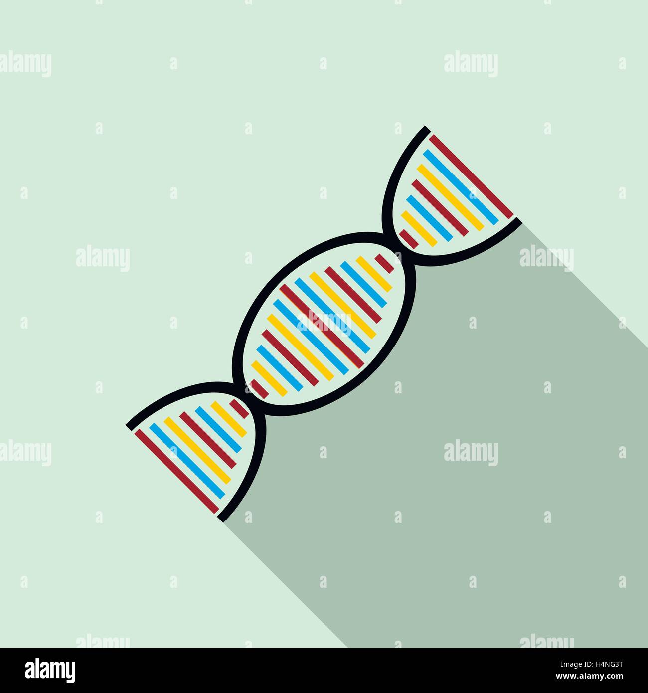 DNA strand icon, flat style Stock Vector Image & Art - Alamy