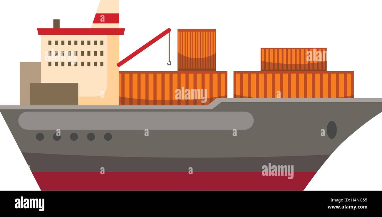 Cargo ship icon, cartoon style Stock Vector Image & Art - Alamy