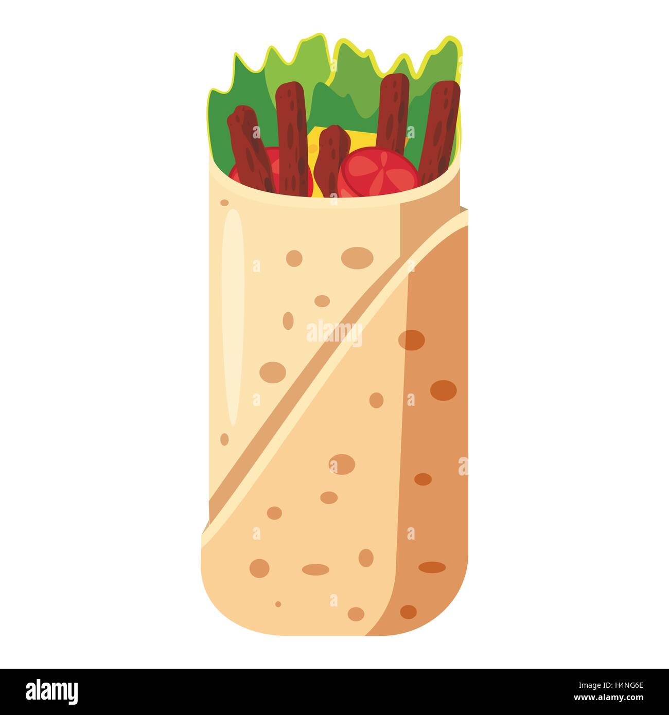 Turkish shawarma durum traditional doner Stock Vector Images - Alamy