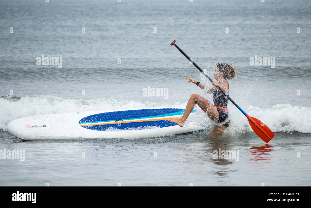 Paddleboarder woman hi-res stock photography and images - Alamy