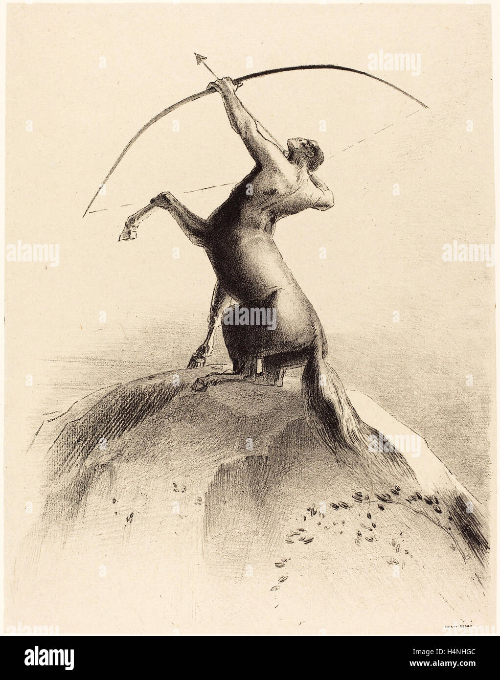 Odilon Redon (French, 1840 - 1916), Centaur visant les Nues (Centaur ...