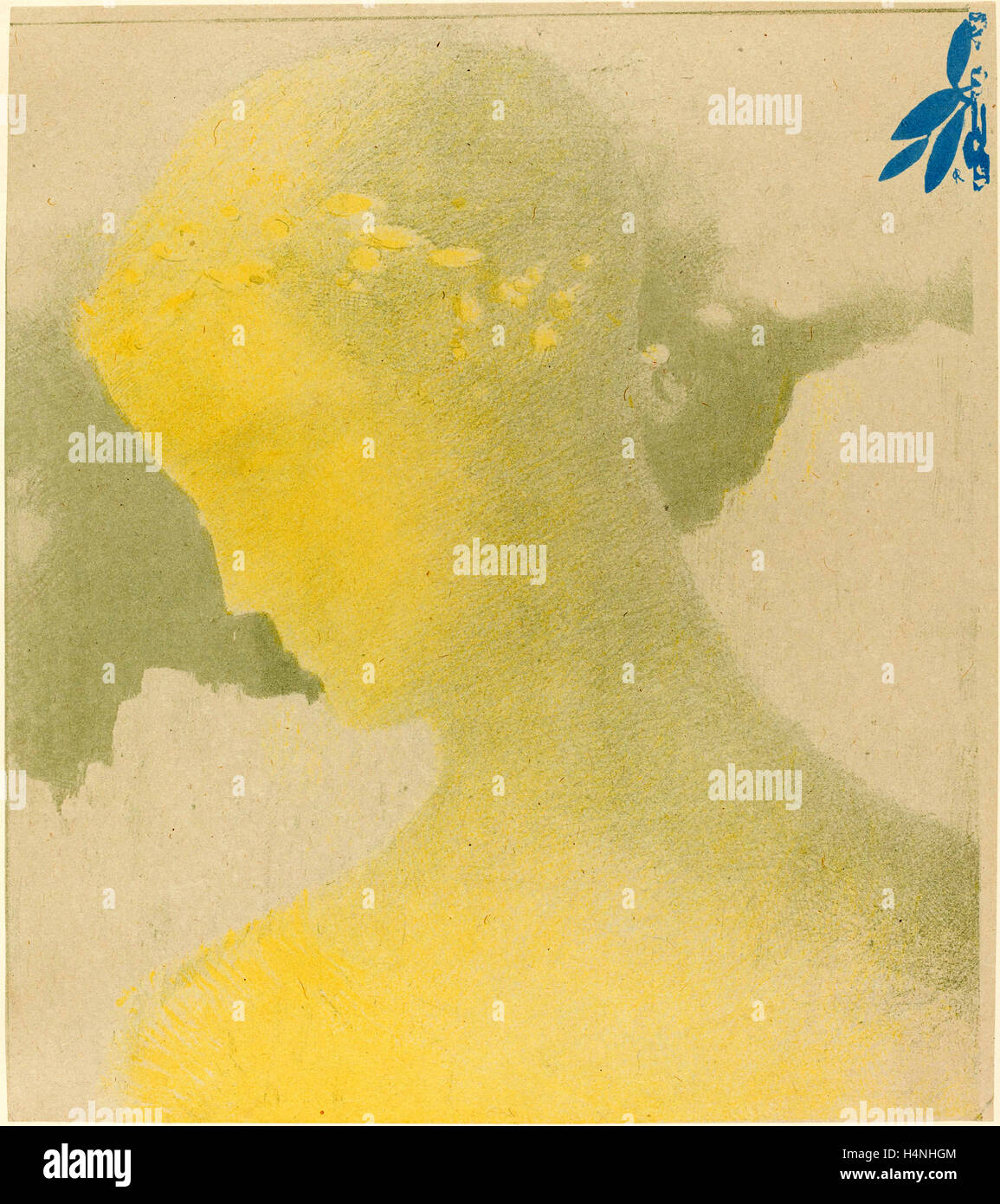 Odilon Redon (French, 1840 - 1916), Béatrice, 1897, color lithograph on ...
