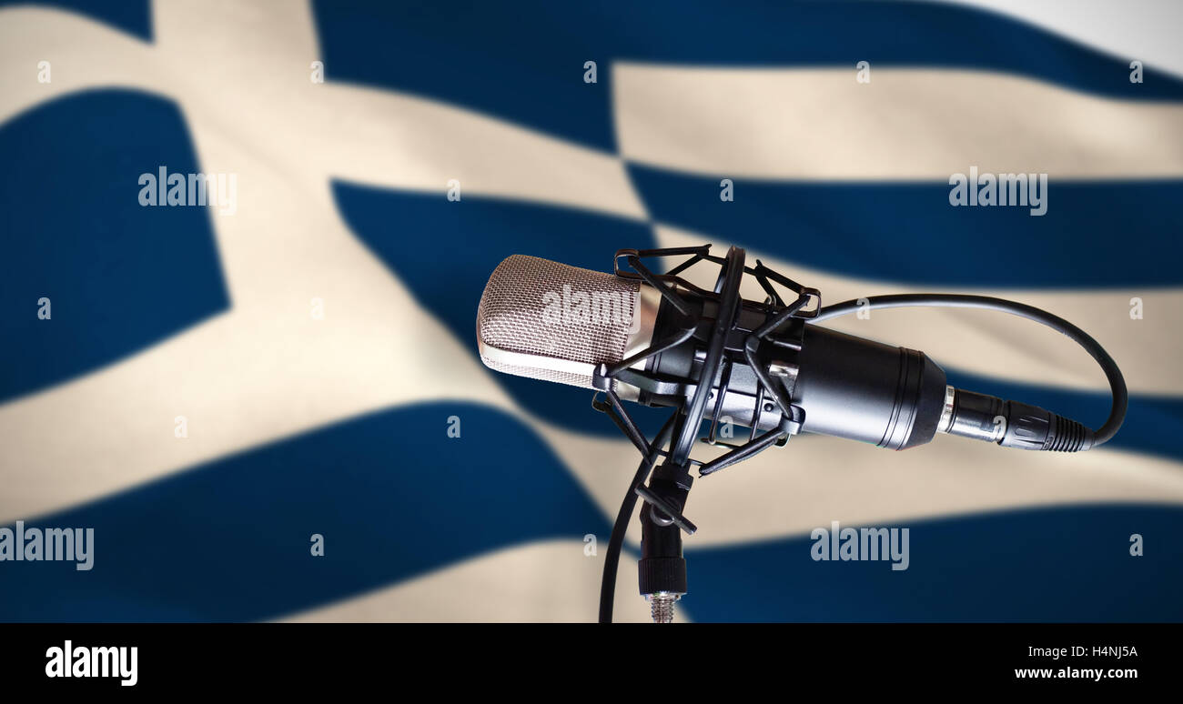 Composite image of condenser microphone Stock Photo - Alamy