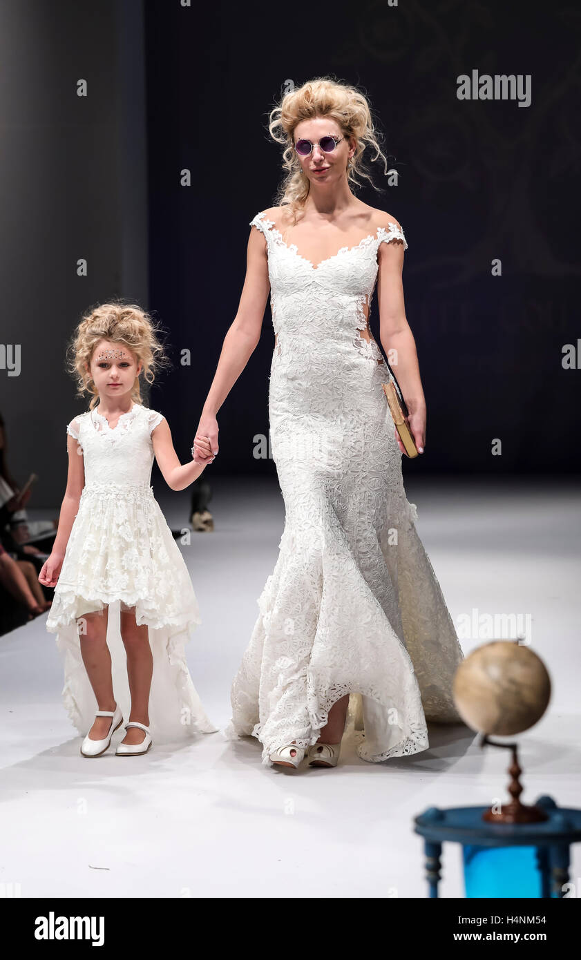 New York, NY, USA - October 8, 2016: A model walks runway for Olvi's by ...