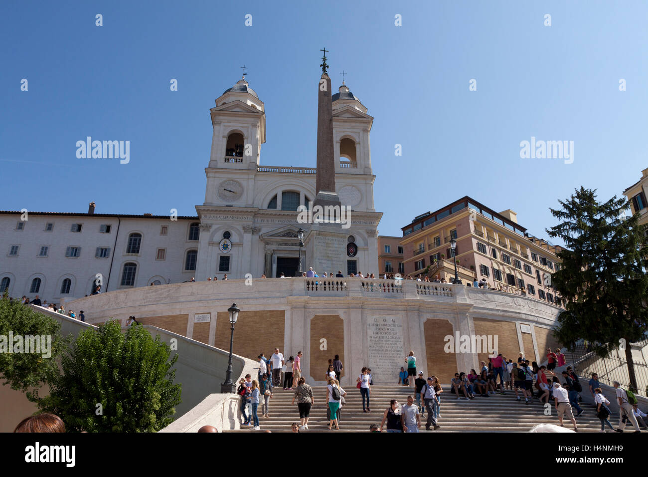 The Spanish Steps and the Church of the Trinita de Monte in Rome Italy ...