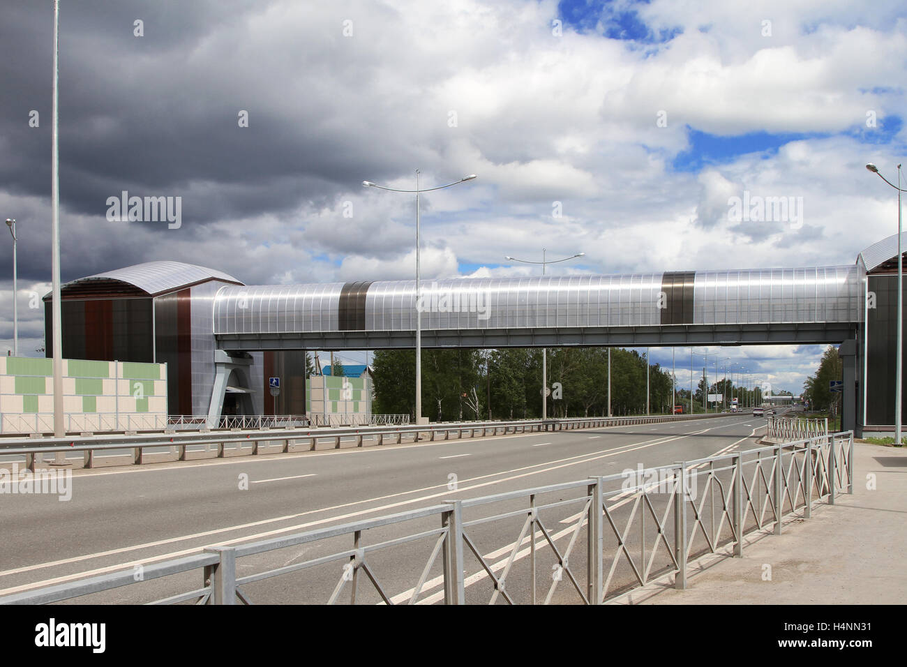 Pedestrian Bridge Over Highway High Resolution Stock Photography and ...