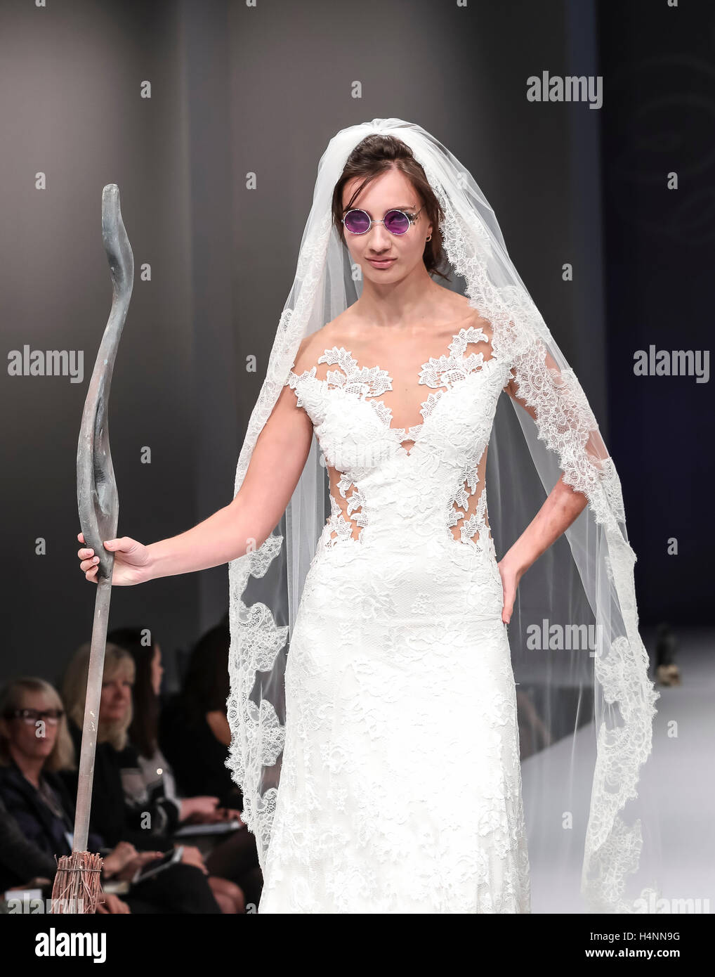 New York, NY, USA - October 8, 2016: A model walks runway for Olvi's by ...