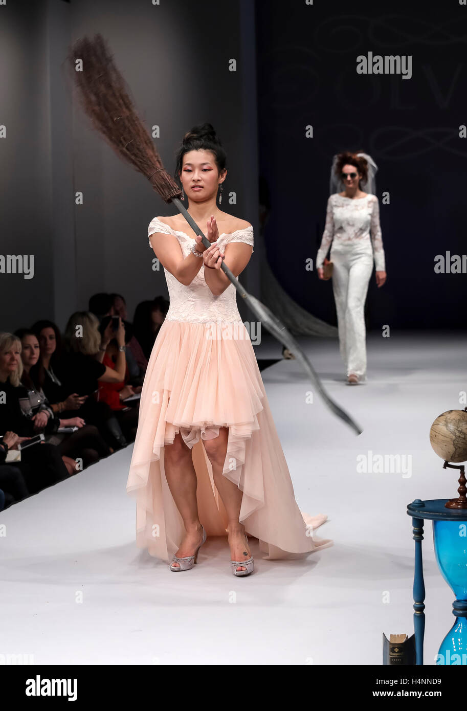 New York, NY, USA - October 8, 2016: A model walks runway for Olvi's by ...