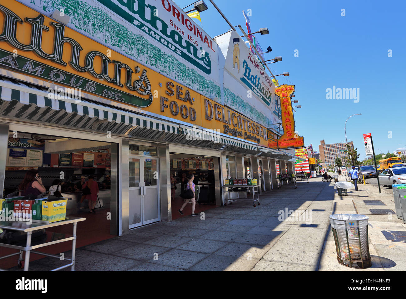 Original Nathan's Famous restaurant Coney Island Brooklyn New York City ...