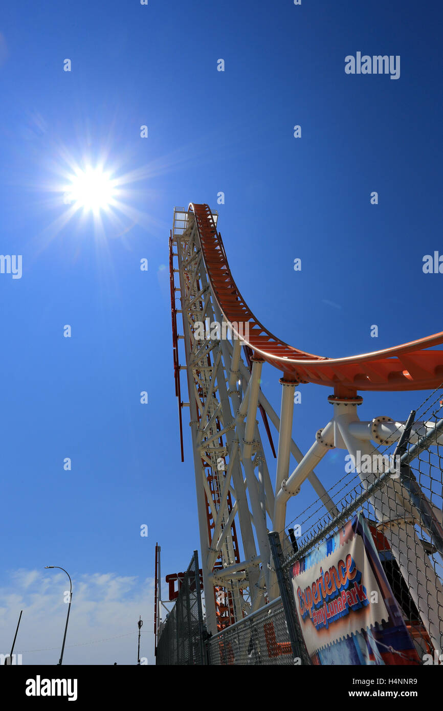 The Thunderbolt roller coaster Coney Island Amusement Park Brooklyn New ...