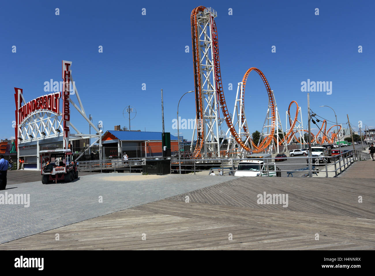 The Thunderbolt roller coaster Coney Island Amusement Park Brooklyn New ...