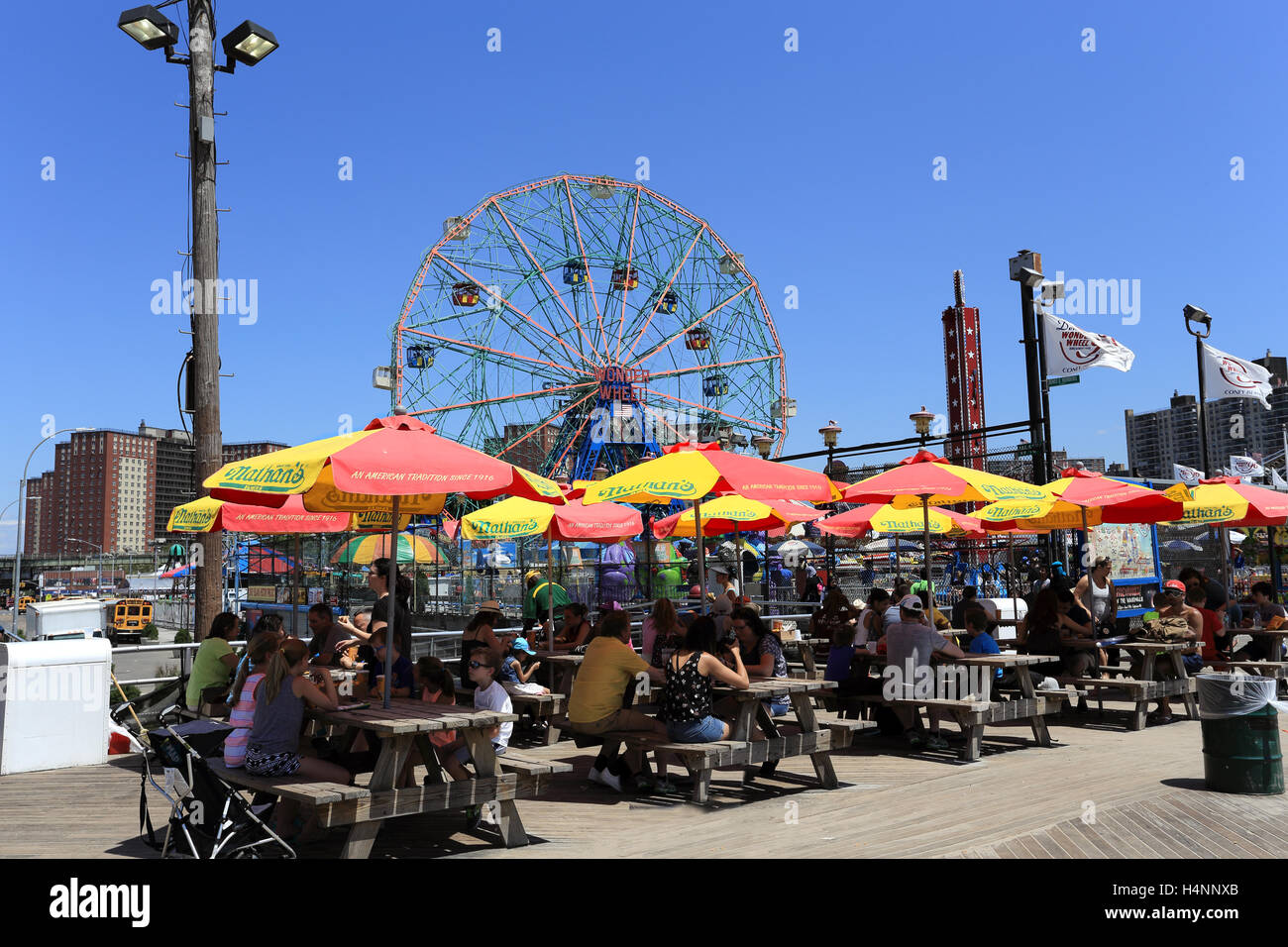 Coney Island boardwalk Brooklyn new York City Stock Photo - Alamy