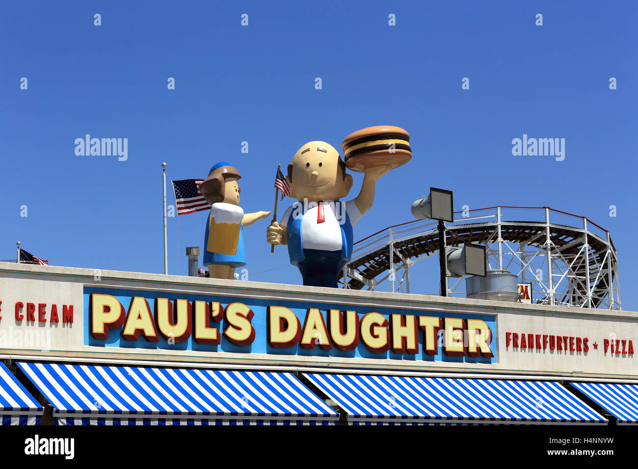Snack bar on the Coney Island boardwalk Brooklyn New York City Stock ...