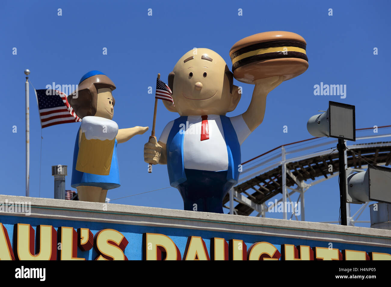 Snack bar on the Coney Island boardwalk Brooklyn New York City Stock ...