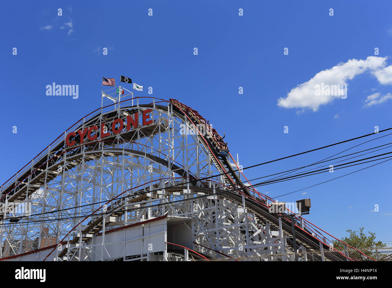 The famous Cyclone Roller Coaster Coney Island Brooklyn New York Stock ...